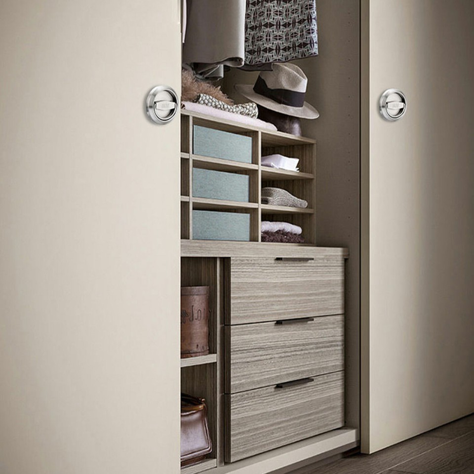 Recessed Invisible Cup Door Handle Privacy Hidden Door Locks Cabinet ...