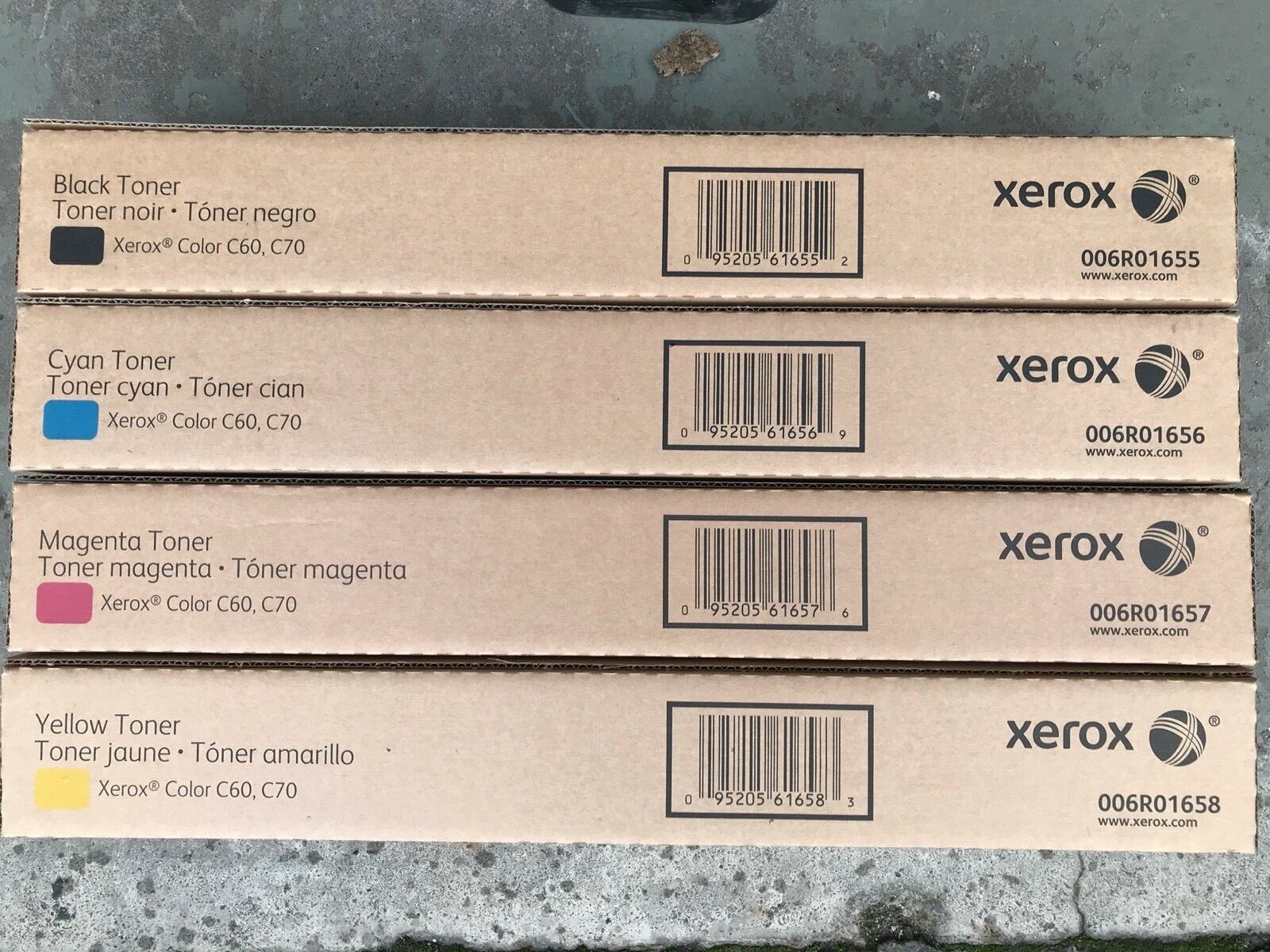 Xerox C60 C70 Toner Set PartNumber:006R01655/56/57/58 | eBay UK