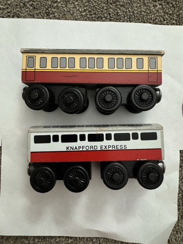 2 Thomas The Train Coach Train & Knapford Express Wooden Trains | eBay