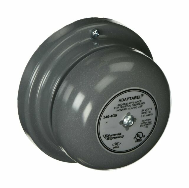 Edwards Signaling 340-4G5 24VAC 0.250A Alarm Bell - Gray for sale ...