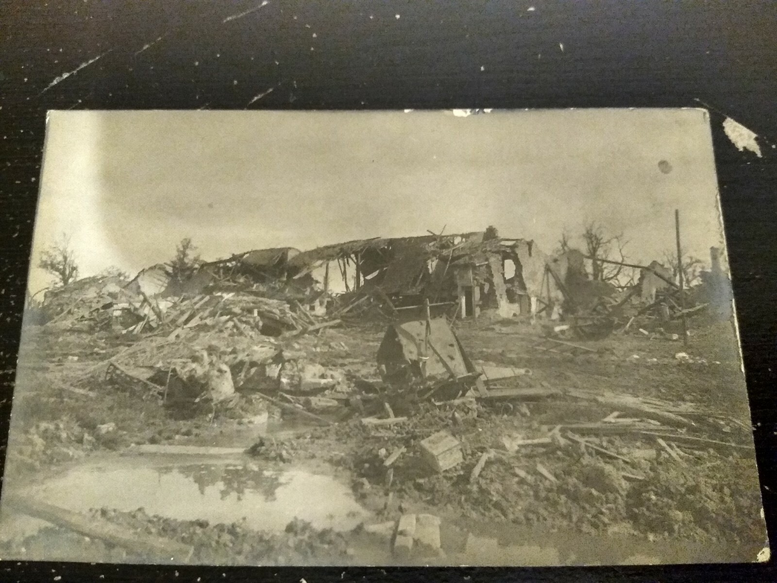 Battlefield destruction Vintage WW1 World War 1 Military RPPC Photo ...