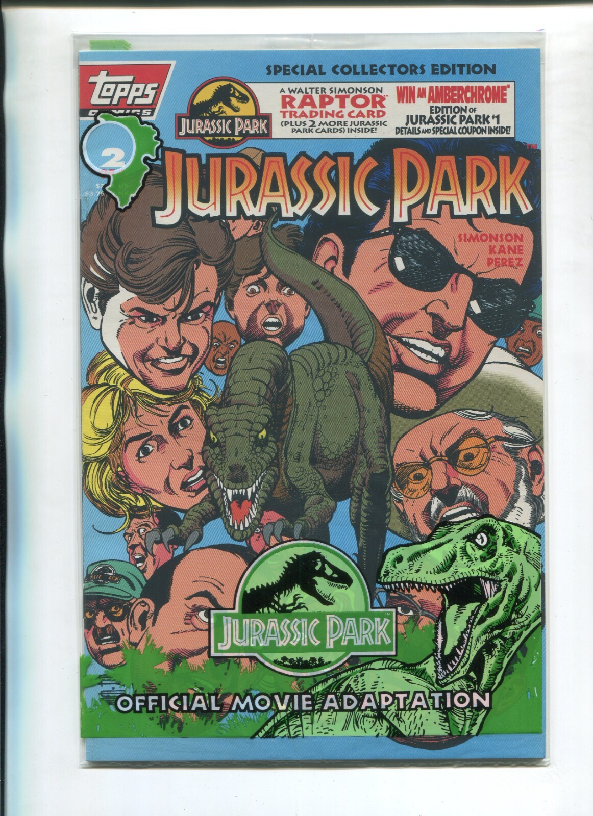 JURASSIC PARK 2 NM++ STILL SEALED V1 TOPPS 1993! OFFISCIAL MOVIE ...