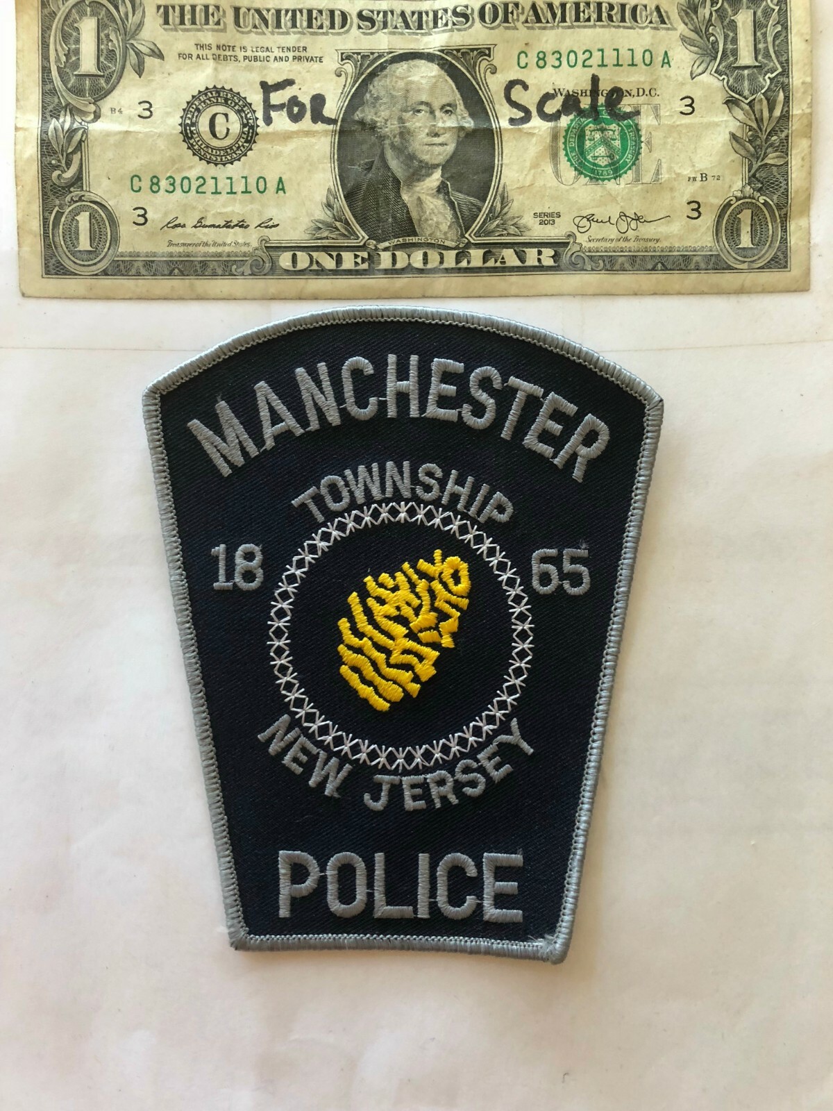 Manchester Township New Jersey Police Patch un-sewn in Great Shape | eBay