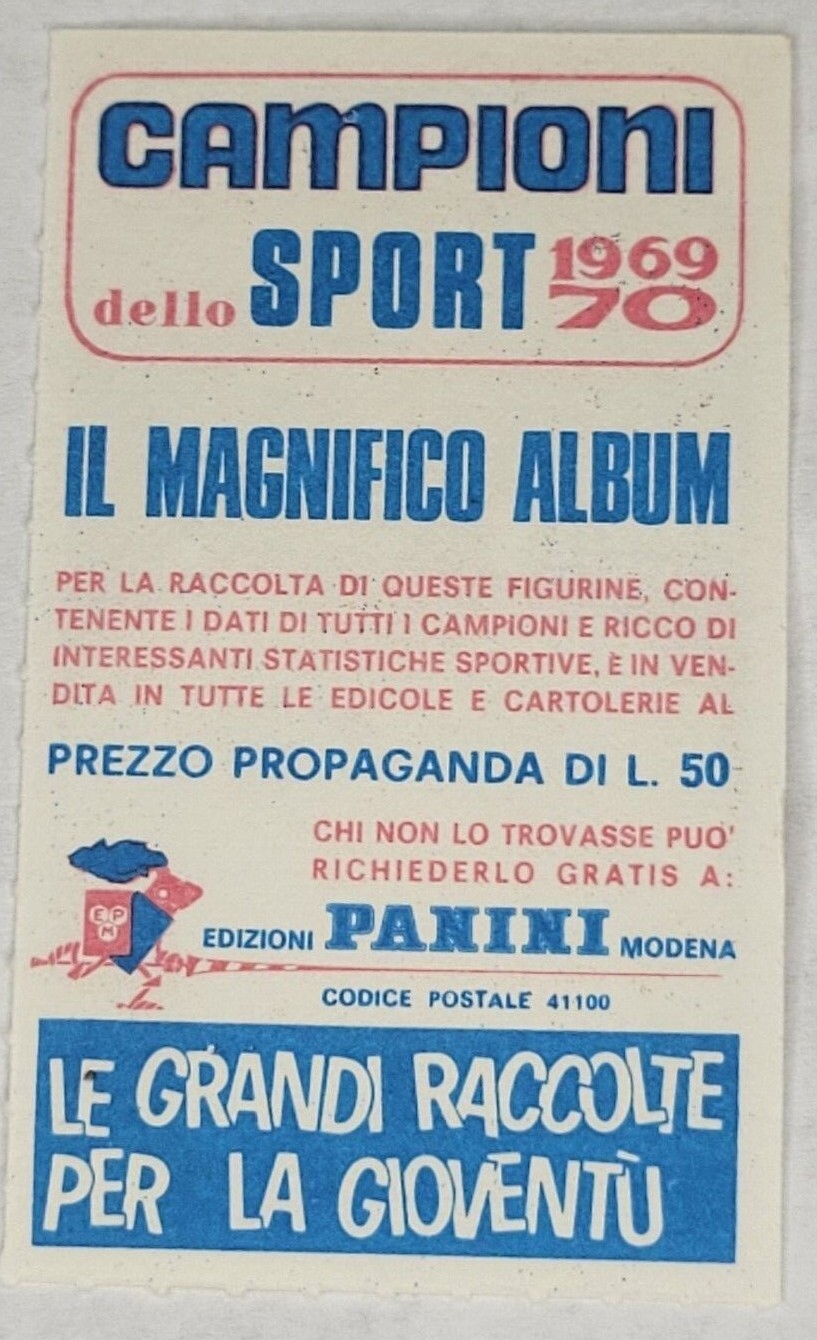 1969-70 Panini Campioni dello Sport Album Stickers #314 WARFREN ISAAC ...