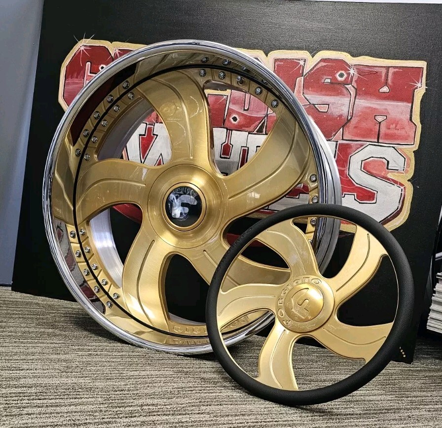 24" Inch Brushed Gold Forgiato BELICE XKW 2 5x120.7 5x127 XL Wheels ...