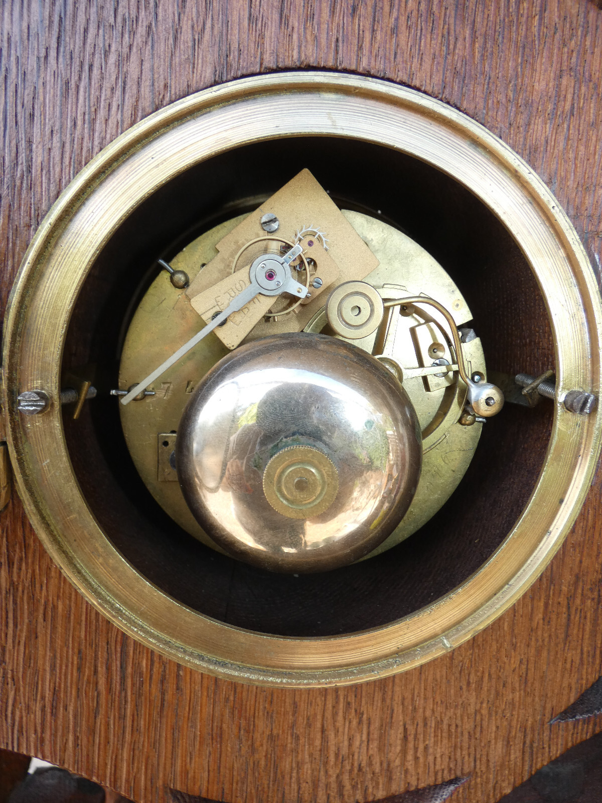 Antique 19th XL black forest wood carved hunting clock fox birds | eBay