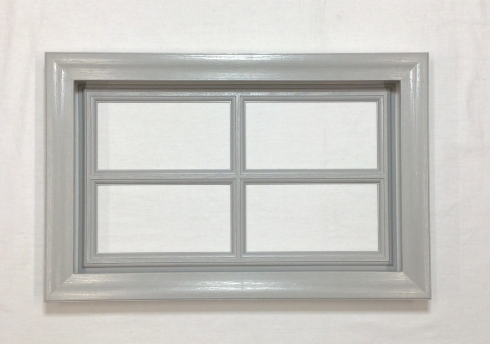 Gray Amarr Garage Door Window Kit Short Panel Frame Insert Grills Glass ...