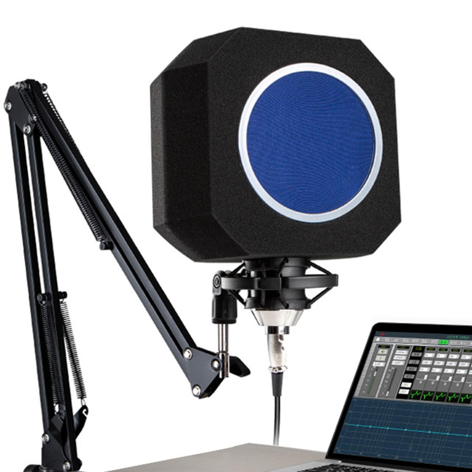 Microphone Foam Balls Portable Vocal Studio Booth Microphone Isolation ...