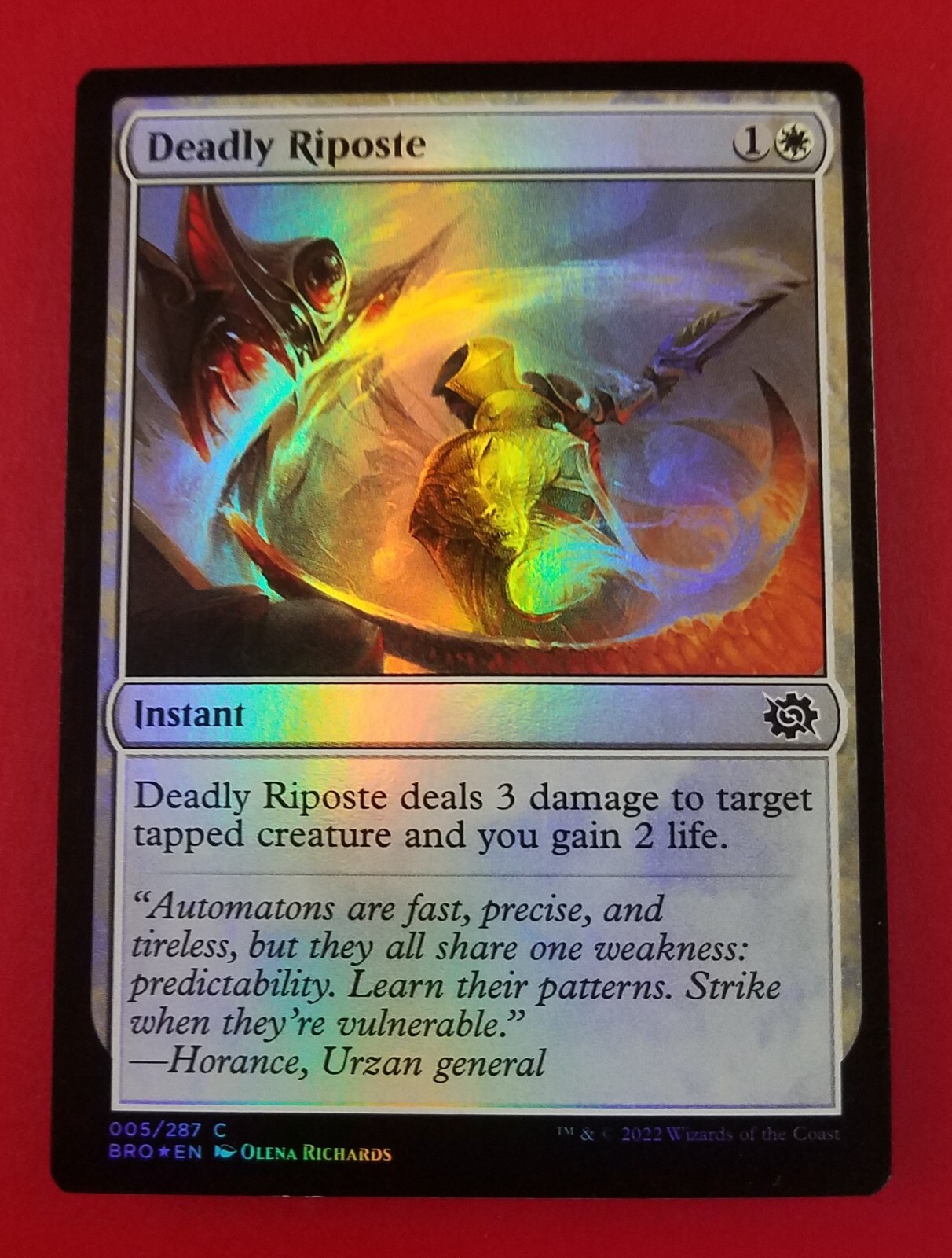 1x Deadly Riposte | FOIL | The Brothers' War | MTG Magic Cards | eBay