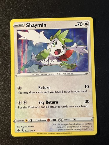 Shaymin 123/198 Rare Holo Pokemon TCG Card Chilling Reign NM | eBay