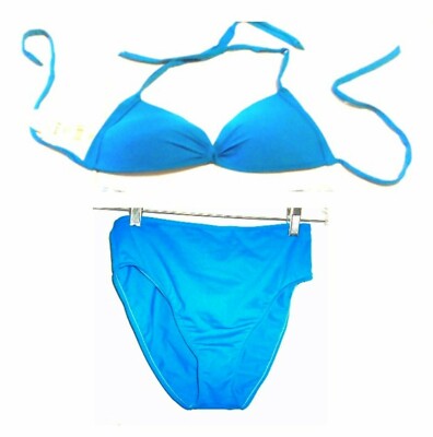 Sunsets Caribbean Blue Halter Bikini Swimsuit Size D-Cup Top/Small ...