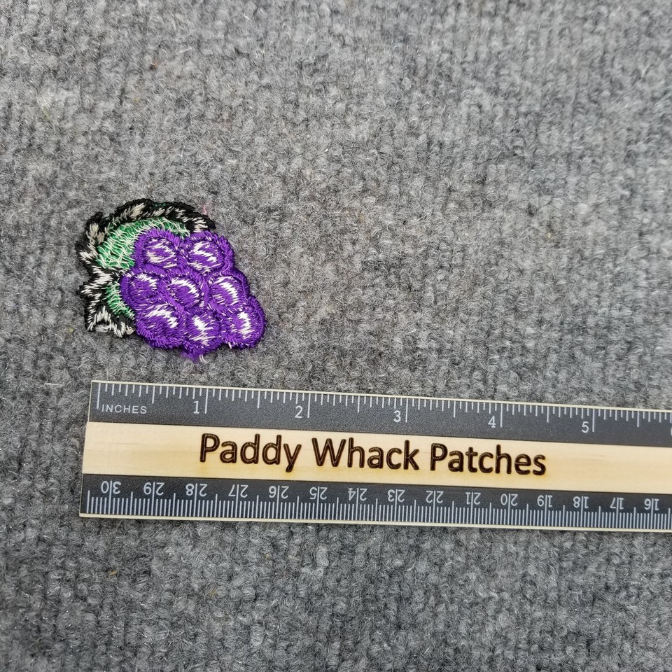 Vintage Grapes Fruit Patch Small Embroidered O6. | eBay