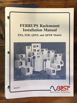 Ferrups FES FER QFES QFER 46 pg. Installation / Info Manual *Original ...