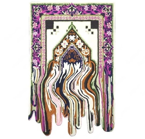 White Melting Parsion Rug Rug For Living Room Unique Melting Rug Office ...