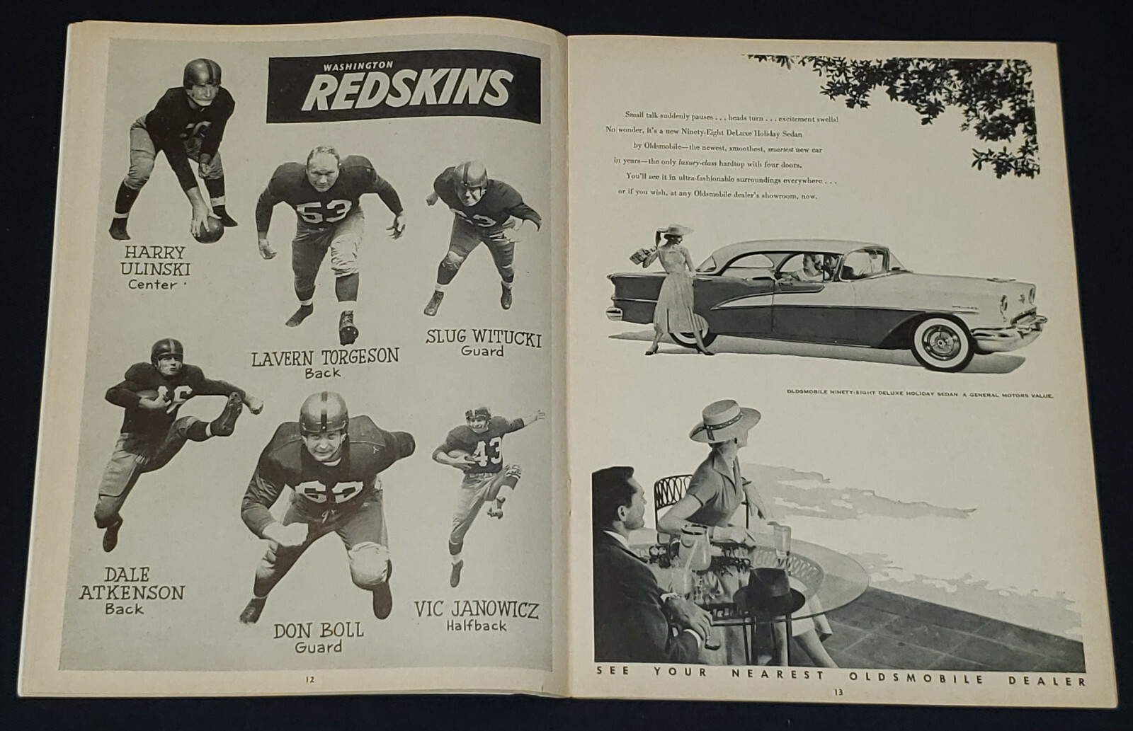 1955 - LOS ANGELES RAMS vs WASHINGTON REDSKINS - NFL - PROGRAM ...