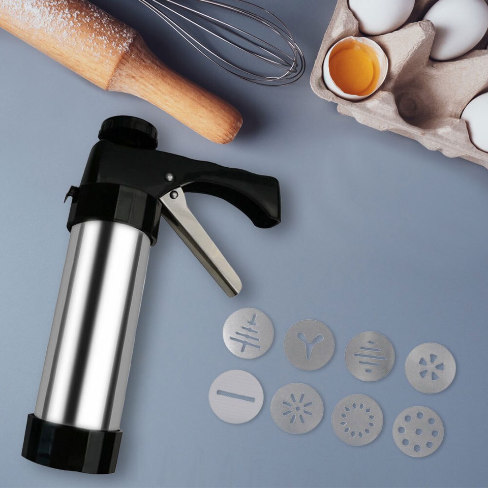 Stainless Steel Cookie Press Gun Kit for DIY Cookie Maker and ...