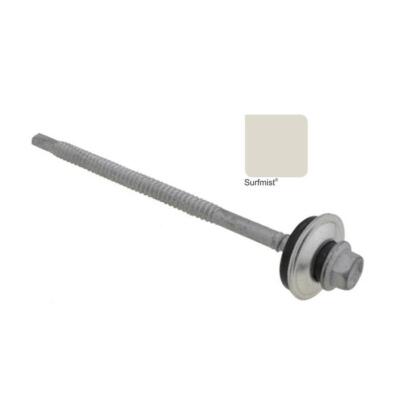 Qty 100 Cyclone Hex Flange 14g (6.30mm) x 115mm BRA Metal Roofing Screw ...