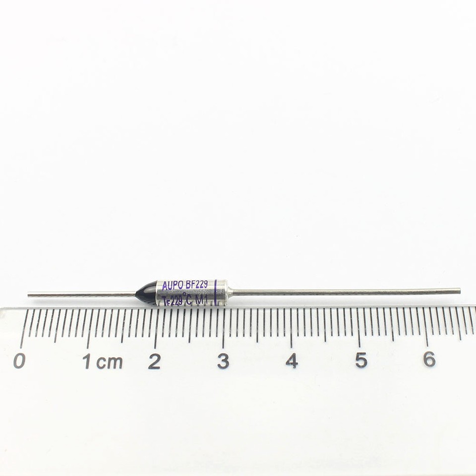 5Pcs AUPO BF229 Thermal Fuse Links Axial Lead TF Cutoff 229℃ 229C 250V ...