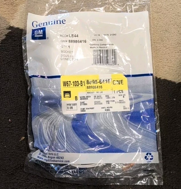 NOS GM #88986416 ACDelco Multi-Purpose Lamp Socket + Wire Connector | eBay