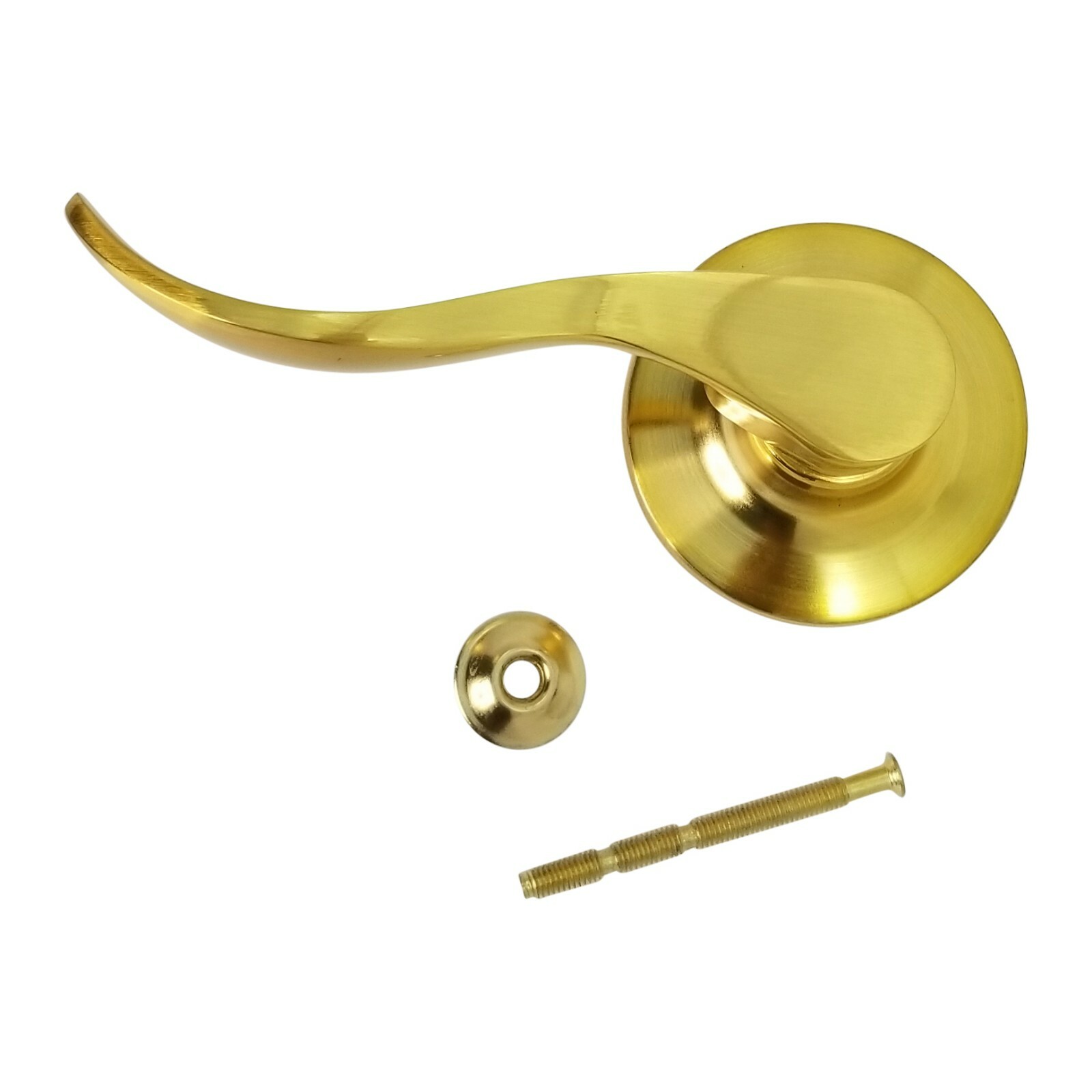 Dummy Closet Door Lock Lever Handle New Wave Style Satin Brass L / R | eBay