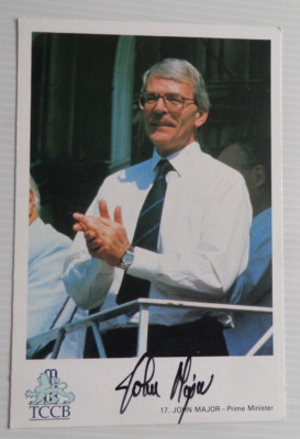 JOHN MAJOR AUTOGRAPHED TCCB CARD. | eBay UK