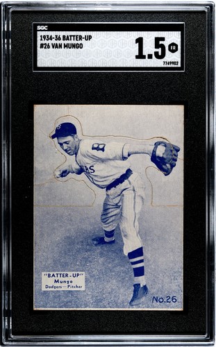 1934-36 National Chicle Batter-Up - R318 #26 Van Mungo (RC) for sale ...