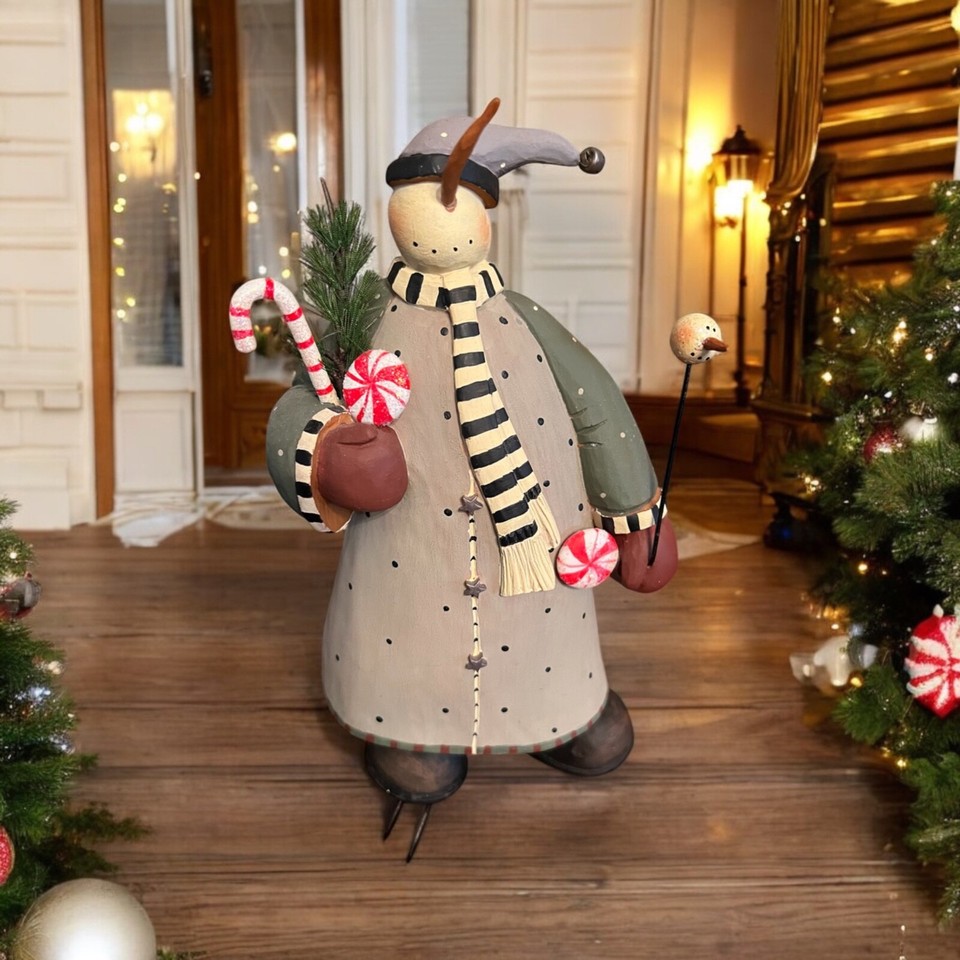 RARE 2006 Williraye Studio "Candy Christmas" Folk Art Snowman | eBay