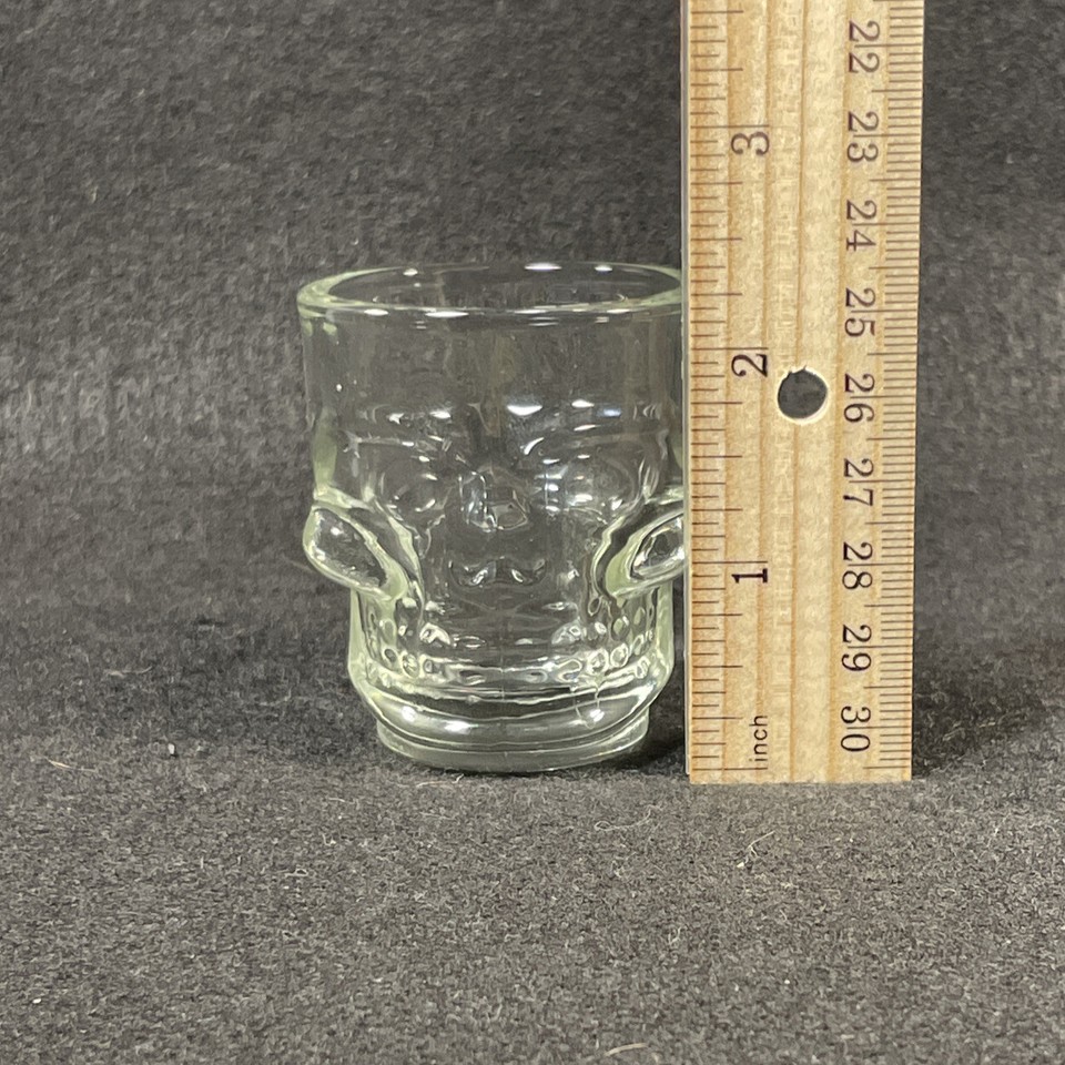 Skull Shaped Shot Glass Day Of The Dead Skeleton Halloween Glassware | eBay