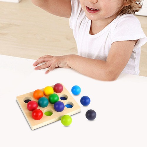 Montessori Toys Color Sorting Game Early Learning for Kids Children Peg ...