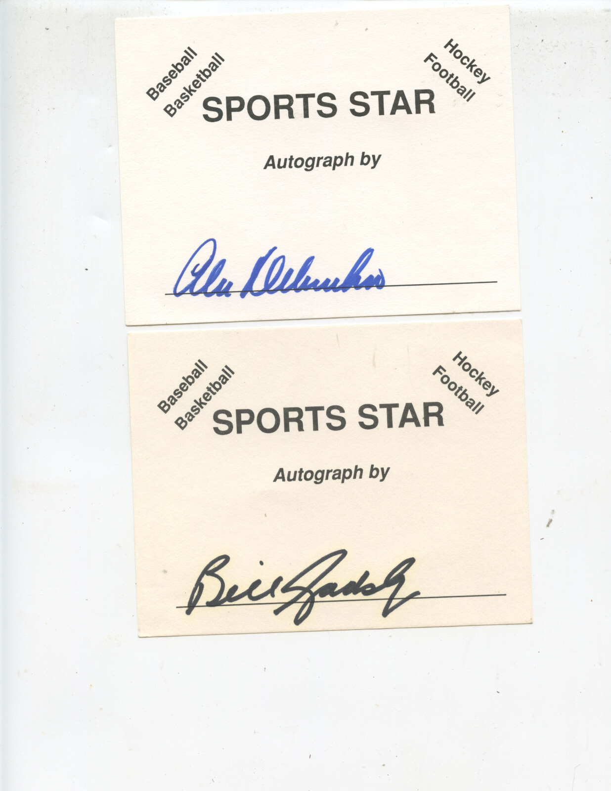 RED WINGS HALL OF FAMERS "ALEX DELVECCHIO" AND "BILL GADSBY" SIGNED ...