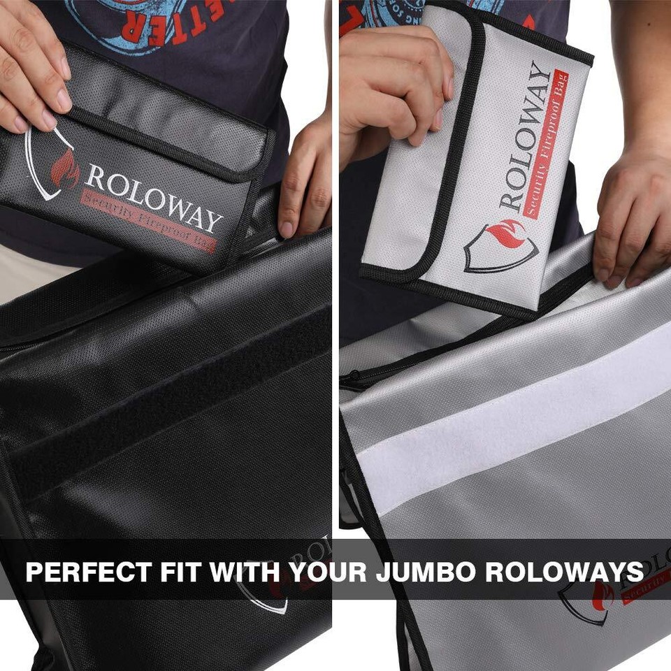 Fireproof Document Holder Money Safe Storage Pouch for Phone Cash ...