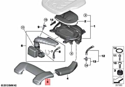 Genuine BMW X5 X6 F15 F16 X5 25d 25dX 30dX 35dX 40dX INTAKE DUCT ...