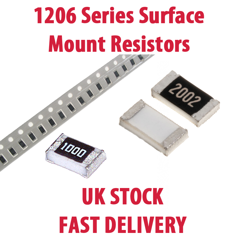Surface Mount SMD SMT 1206 Series Resistors - 47R 100R 330R 1K 4.7K 10K ...