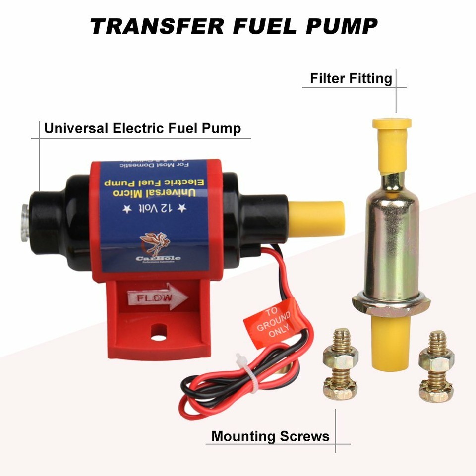 Universal 3/8 Micro Fuel Pump Electric Gas Diesel Inline Low Pressure 5 ...