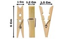 Wooden Clips Clothes Pegs Cloth Clips Peg Chimti For Photo Hanging Pack ...