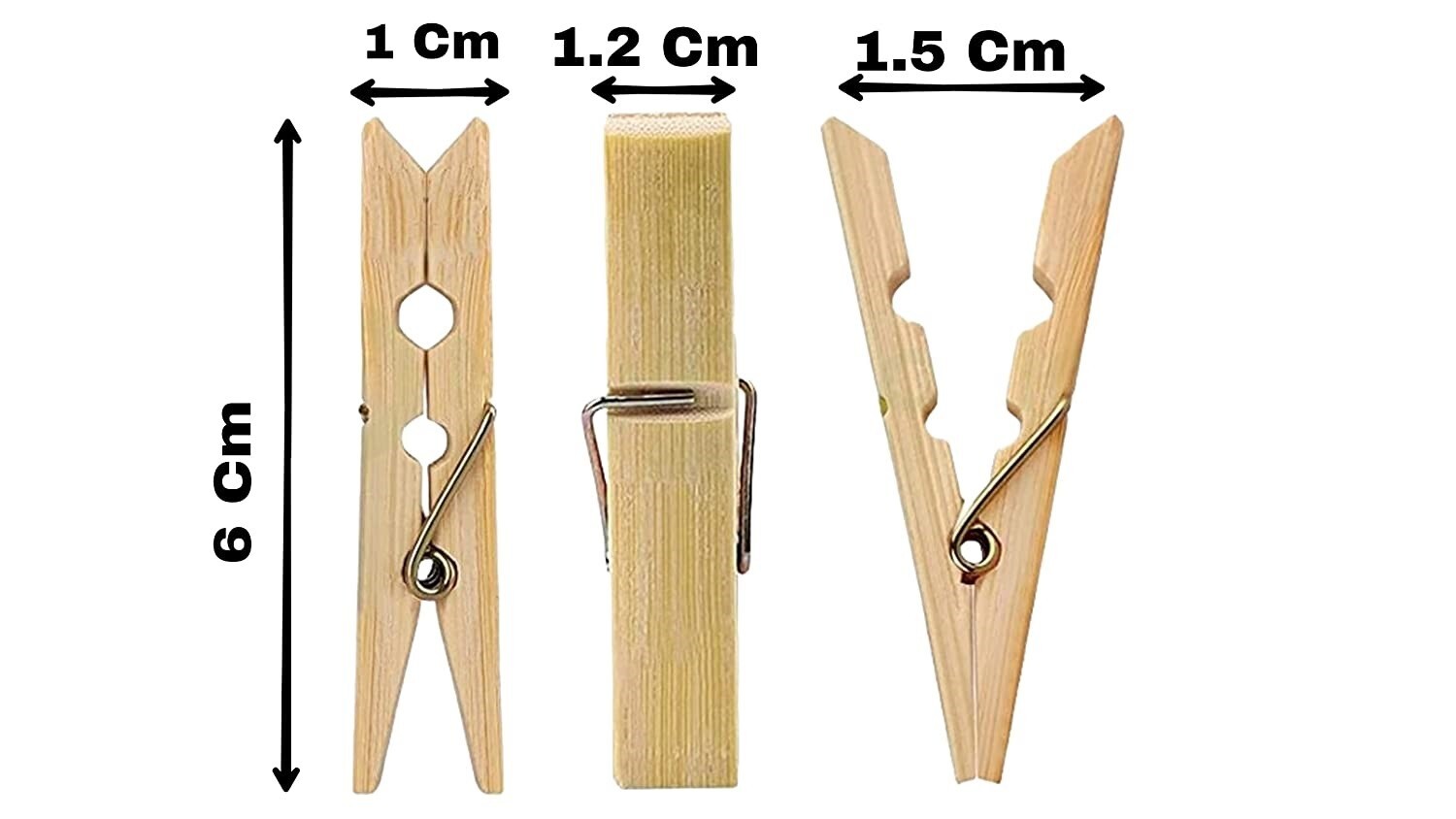 Wooden Clips Clothes Pegs Cloth Clips Peg Chimti For Photo Hanging Pack ...