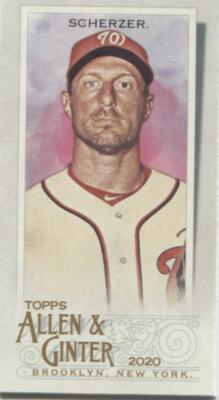 MAX SCHERZER 2020 Topps Allen & Ginter Mini Parallel -WASHINGTON ...