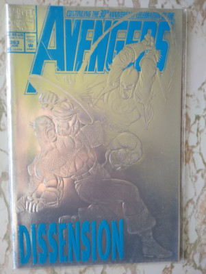 Avengers #363 Comic Book Dissension Silver Foil Embossed Cover MARVEL ...