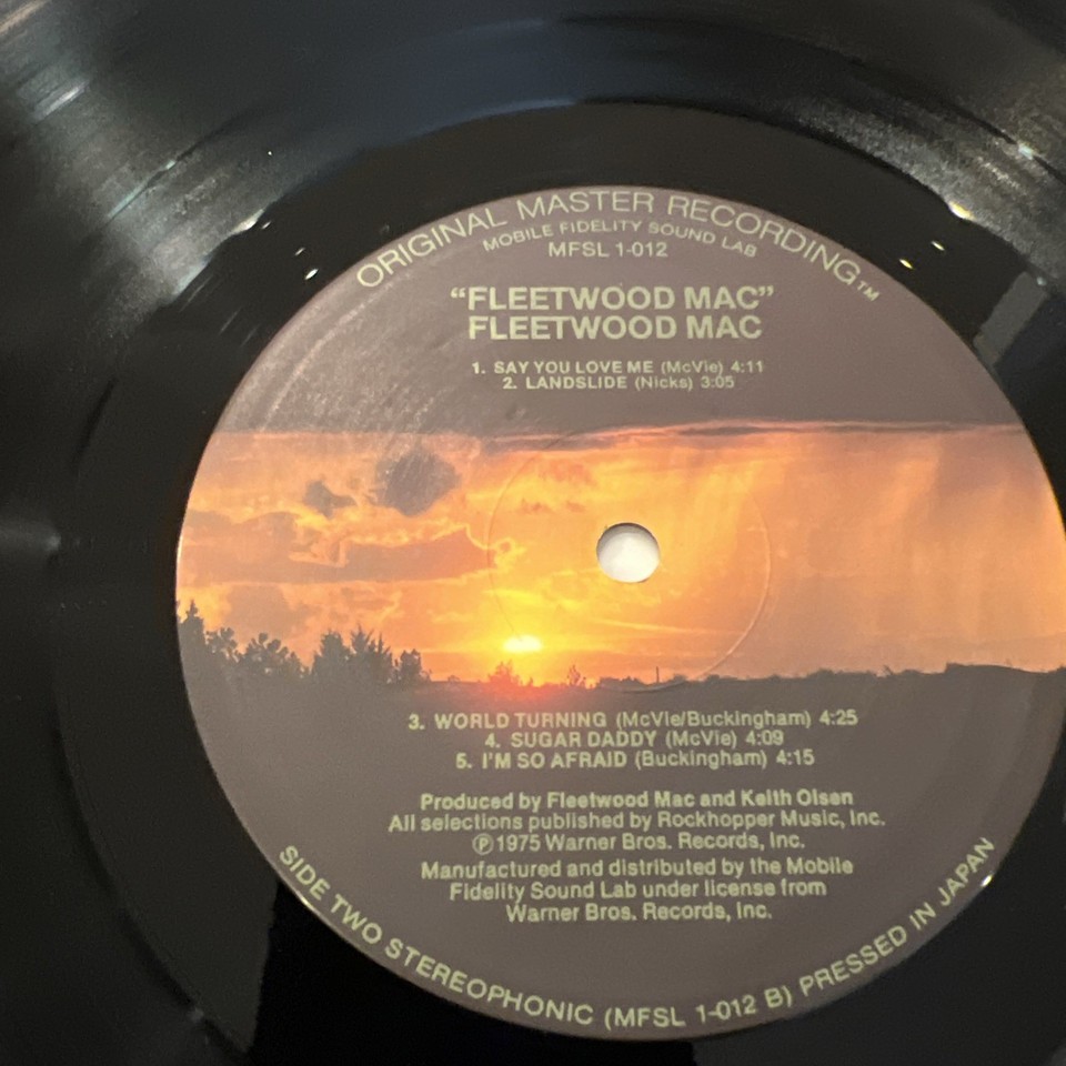 Fleetwood Mac Self Titled Original master Recording record lp original ...