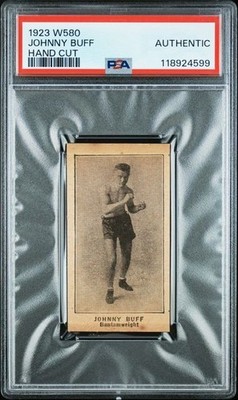 W580 JOHNNY BUFF BOXER 1923 HAND CUT GRADED PSA AUTHENTIC BOXING STRIP ...