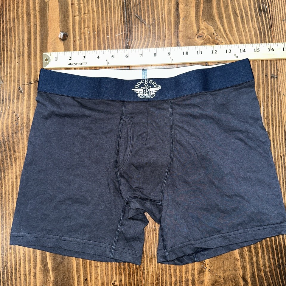 Dockers Boxer Briefs Men’s Large 100% Cotton Navy Blue Grey | eBay