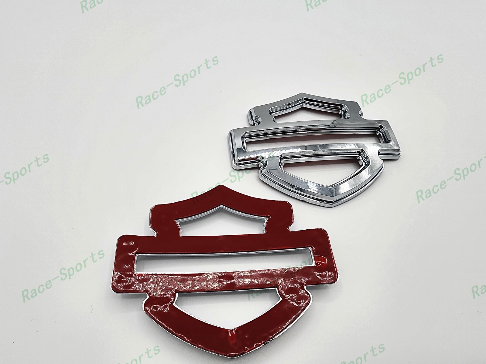 2Pcs Set Chrome Double Layer Harley CVO Custom Tank Emblems Badges | eBay