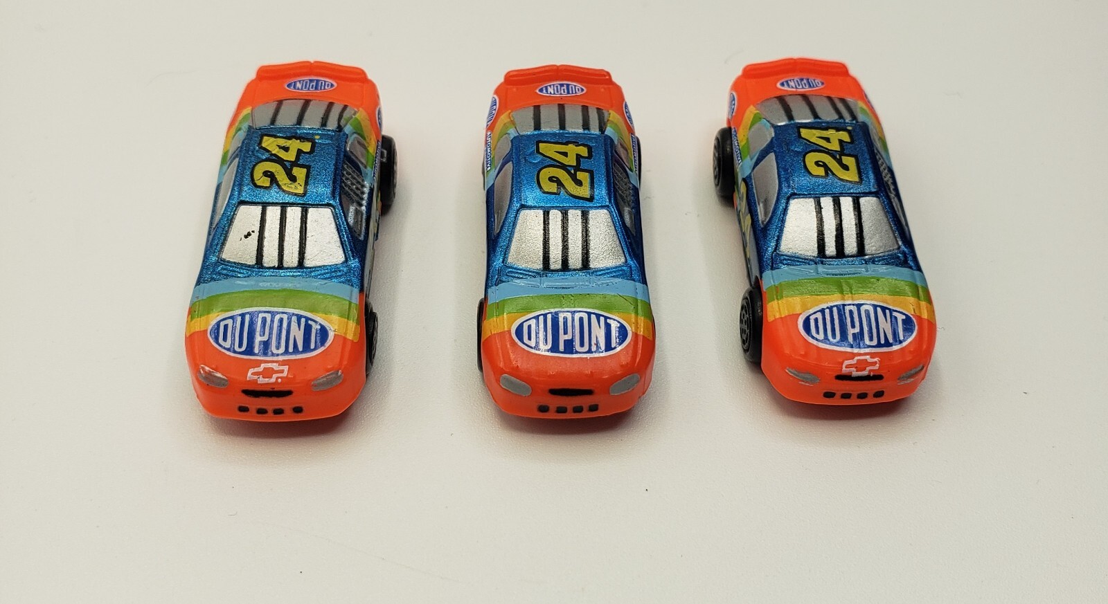Rare Micro Machines Blue Orange Dupont #24 Race Car lot of 3 NASCAR ...
