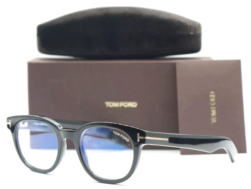 BRAND NEW TOM FORD TF 5807-B 001 SHINY BLACK AUTHENTIC EYEGLASSES ...