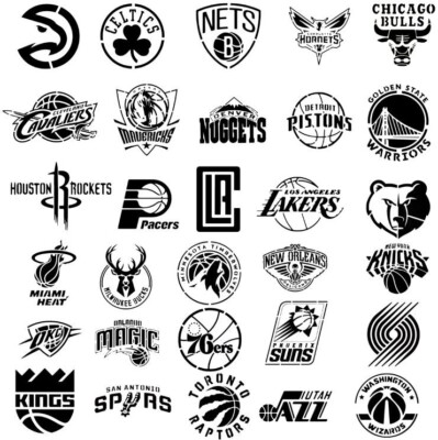 NBA Stencils complete set of every NBA team - 30 stencils | eBay