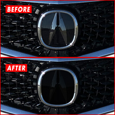 FOR 18-20 Acura TLX Front Emblem SMOKE Precut Vinyl Tint Overlay | eBay