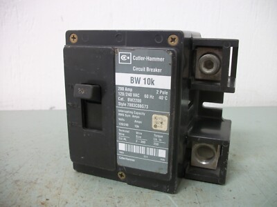CUTLER-HAMMER BW CIRCUIT BREAKER BW2200 200AMP 240VOLT 2POLE | eBay