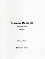 Essential Maths 9H Homework Answers by Michael White 9781906622206 ...