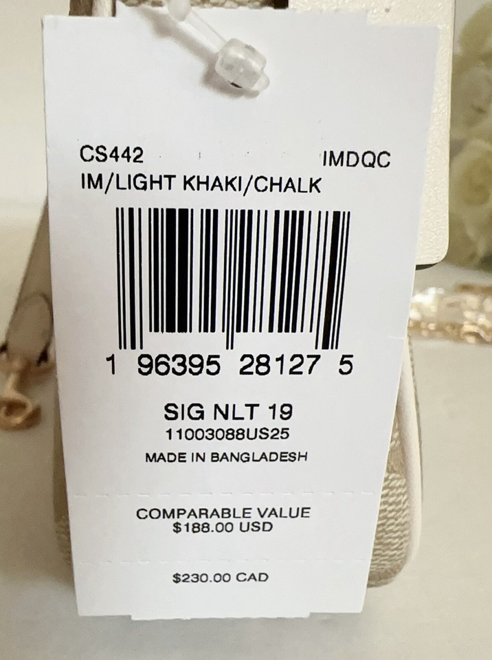 NWT Coach Nolita 19 In Signature Canvas CS442 + Free Pearl Chains | eBay