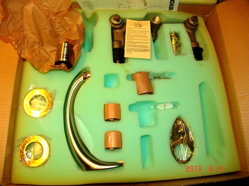 Kohler Cygnet Bath Faucet with Valve K-6761-XL-BN Cylindrical Handles ...